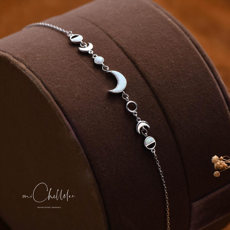 Silver & Opal Anklet - Etsy