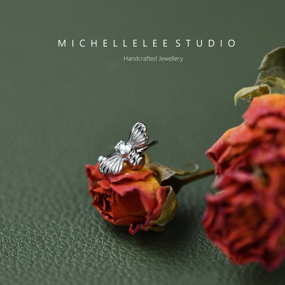 Tiny Bee Ear Cuff No Piercing Sterling Silver Honey Bee Ear - Etsy UK