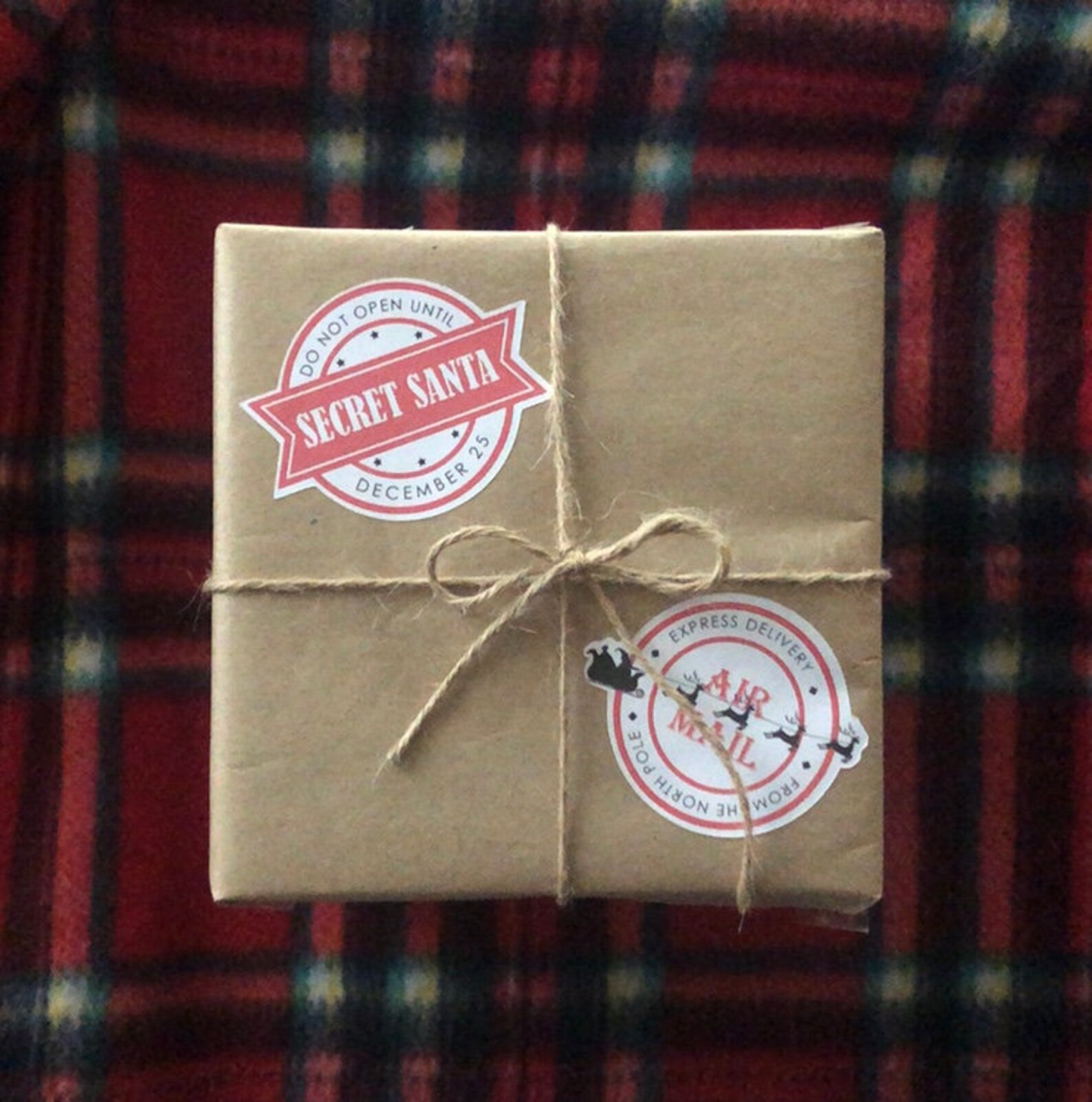 Secret Santa Stickers Christmas Stickers Do Not Open Until - Etsy