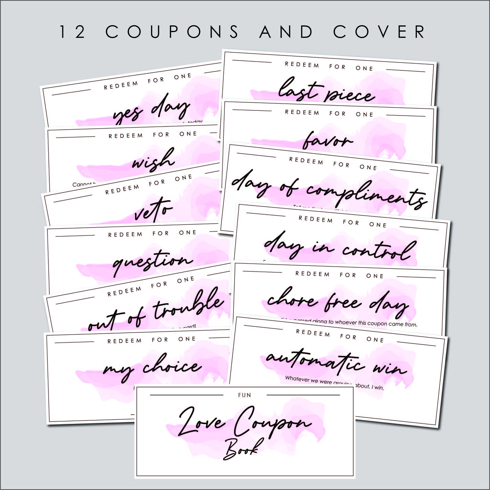 Romantic Love Coupon Book Gifts for Him Boyfriend Girlfriend - Etsy