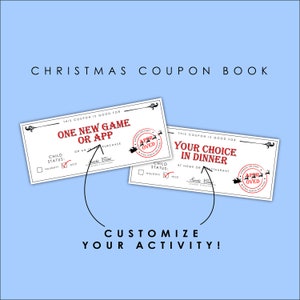 Kids Coupon Book Fun Gift Kids Christmas Voucher Stocking Stuffer ...