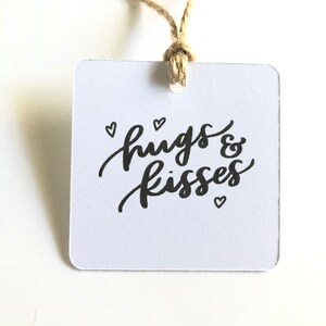 Hugs and Kisses Favor Gift Tag Personalized Gift Tag Custom Gift Tag ...