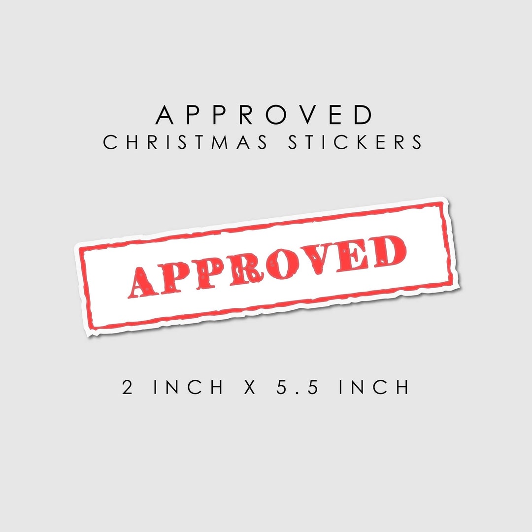 Approved Stickers Christmas Stickers Gift Wrapping Holiday Stickers ...