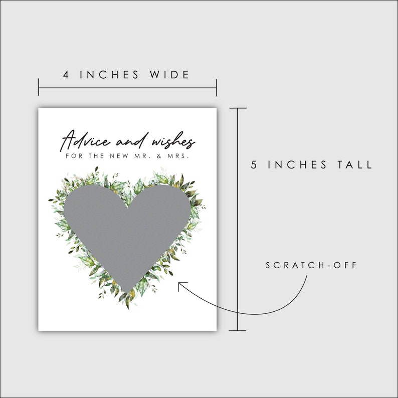 Scratch off Advice and Wishes Cards for the Newlyweds Soon to Be Mr Mrs ...