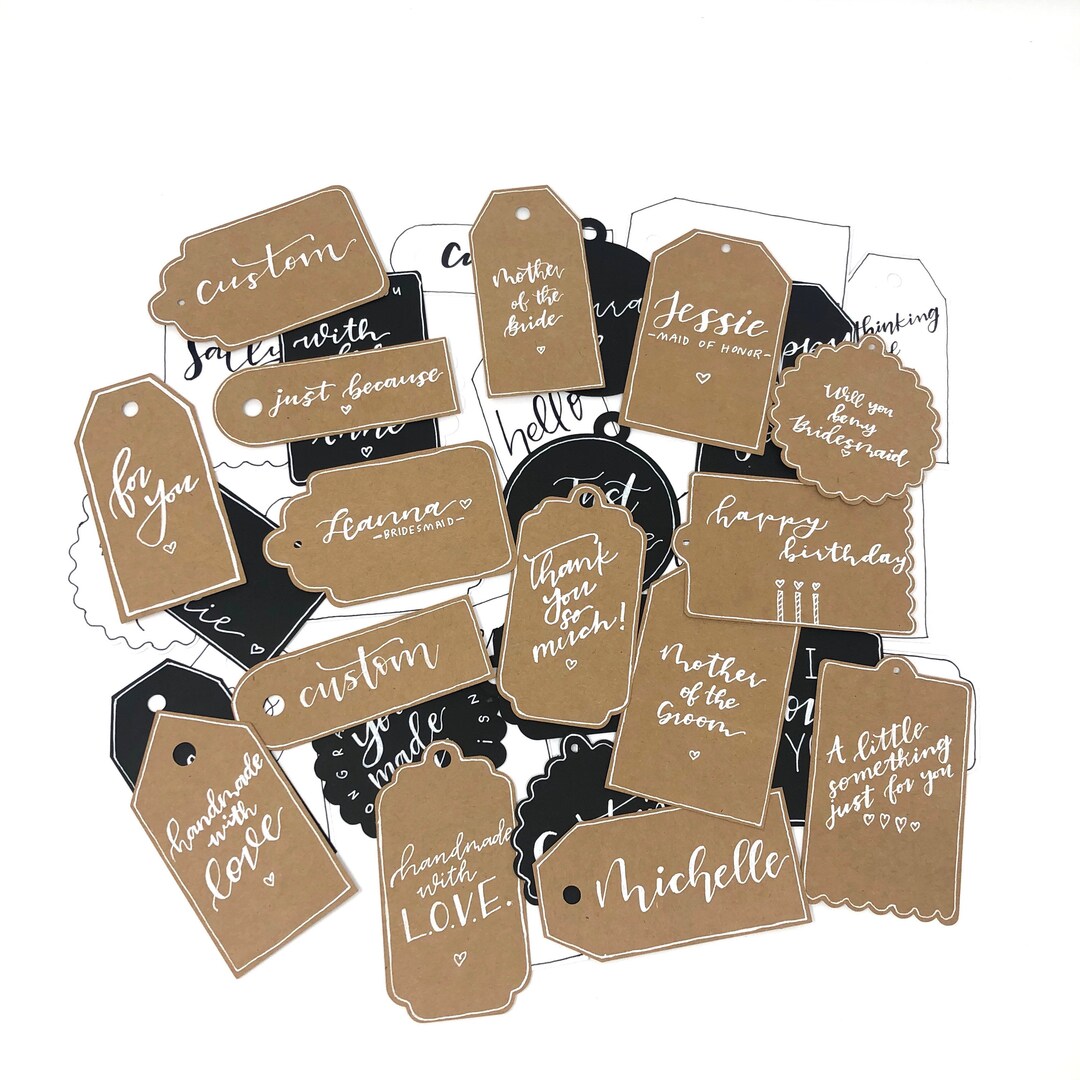 Custom Gift Tags Personalized Wedding Bridesmaid Groomsman Welcome Tags ...