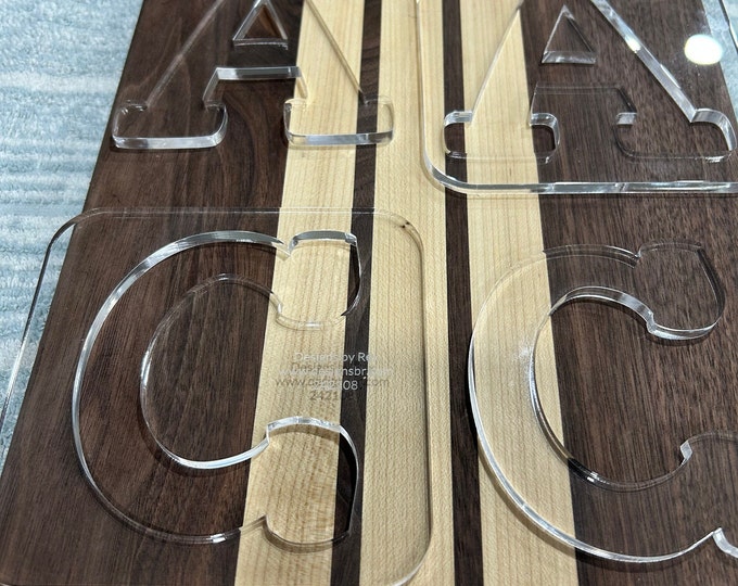 Letter Router Templates (clear Acrylic) for Woodworking and DIY ...