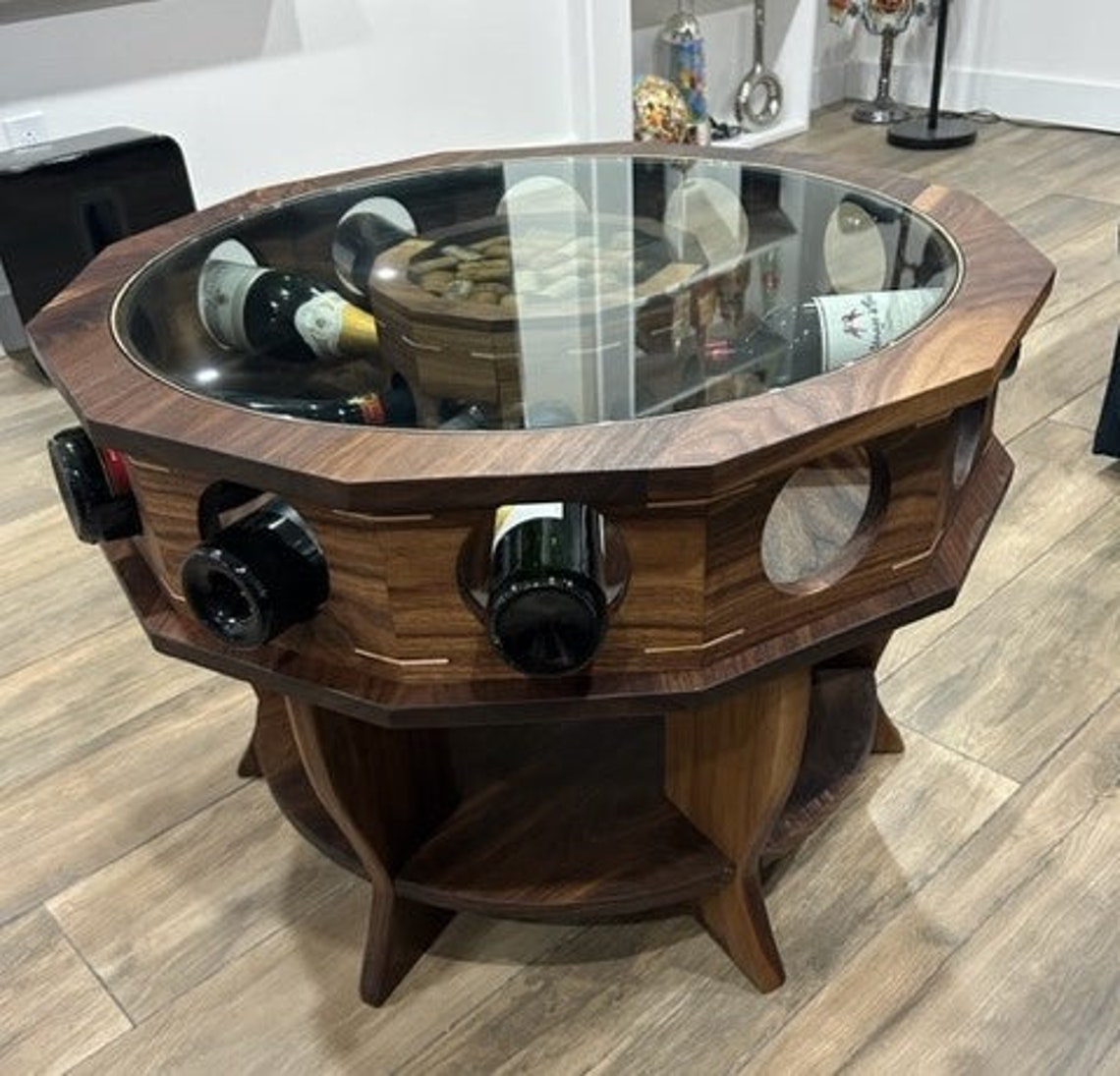 Luxury Wine Table, Wine Tasting Table Unique Wine Coffee Table With ...