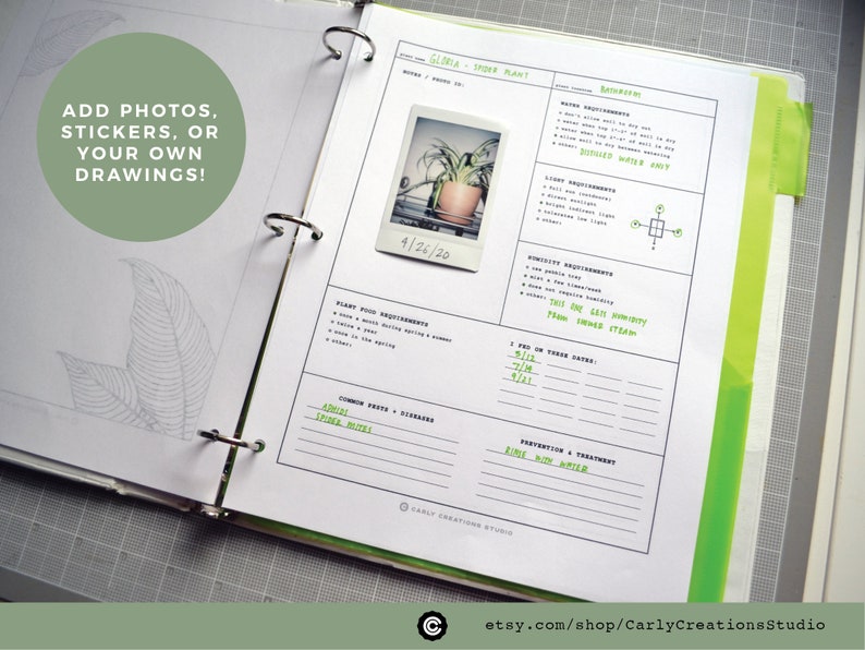 Plant Care Printable & Digital Notebook | Etsy