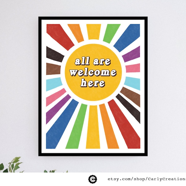 All Are Welcome Here - Etsy