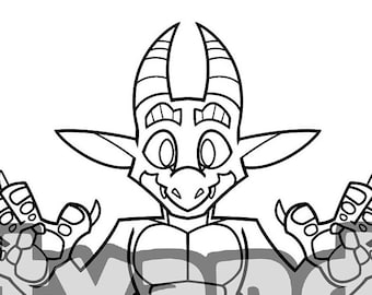 Dragon Reference Sheet Base Furry Lineart & Base - Etsy