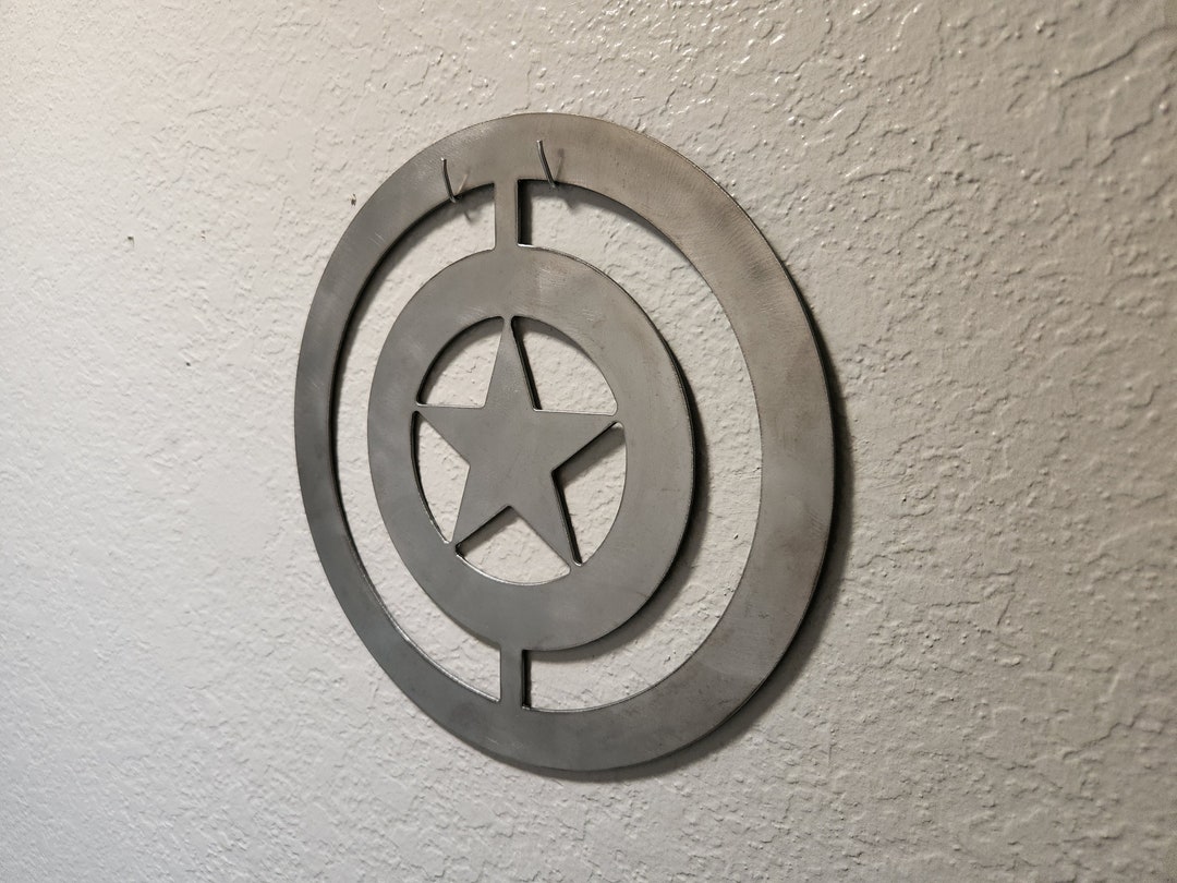 Captain America Shield Metal Sign ships NEXT BUSINESS DAY - Etsy