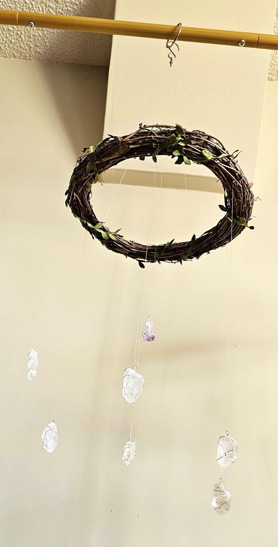 Amethyst and Quartz Crystal Mobile - Etsy