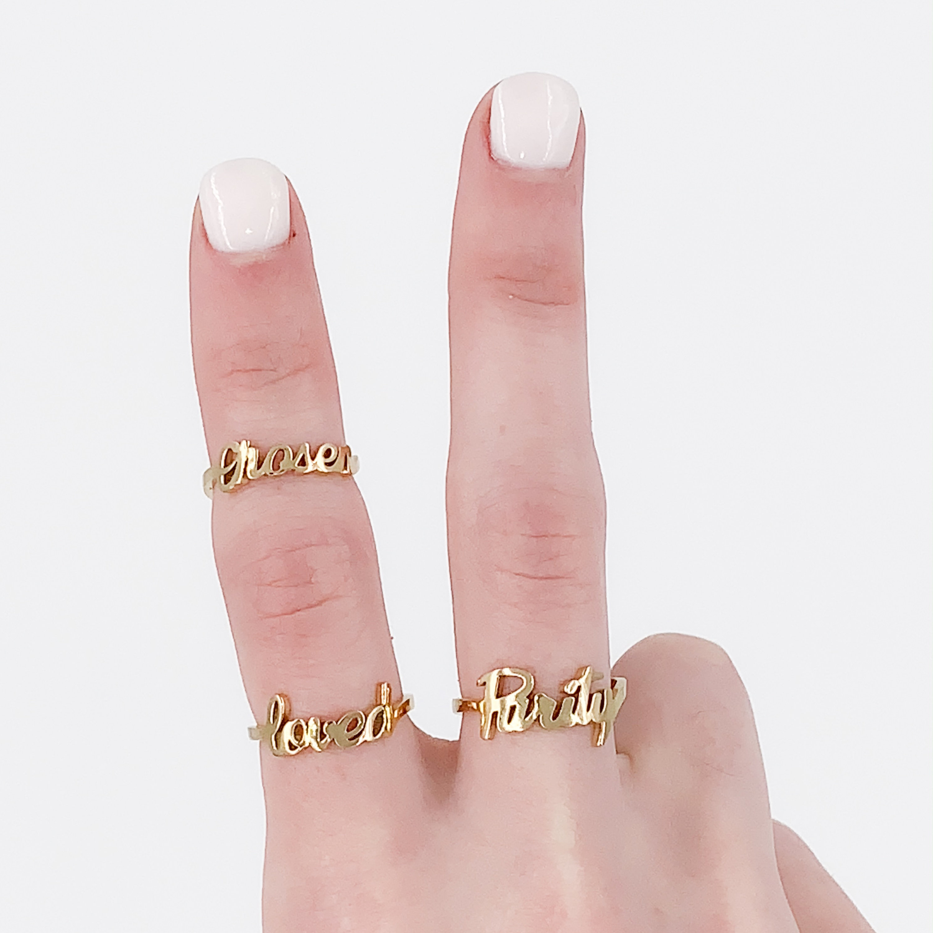 Purity Ring 14k Gold Plated Word - Etsy