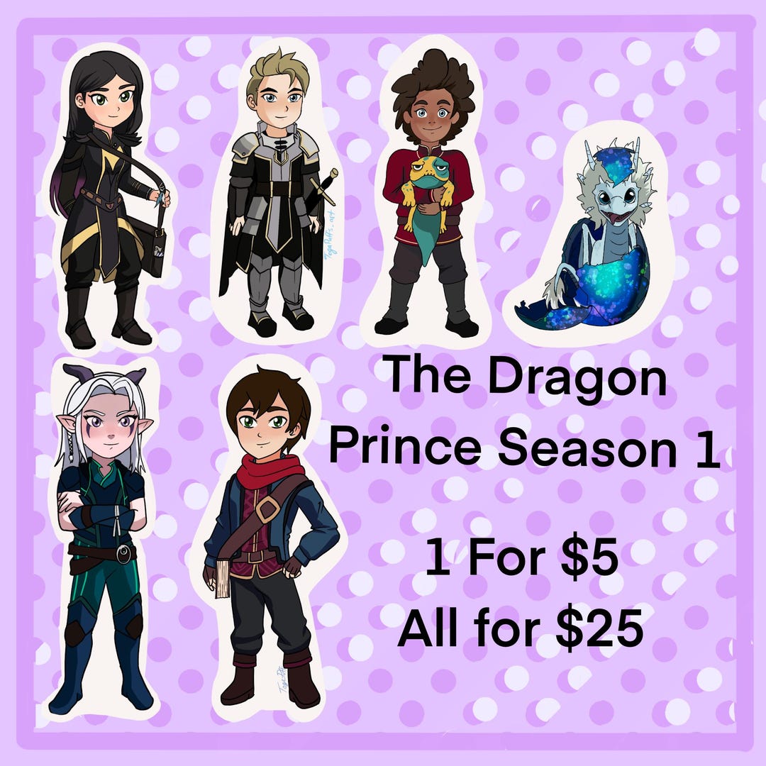 The Dragon Prince Season 1 Stickers - Etsy