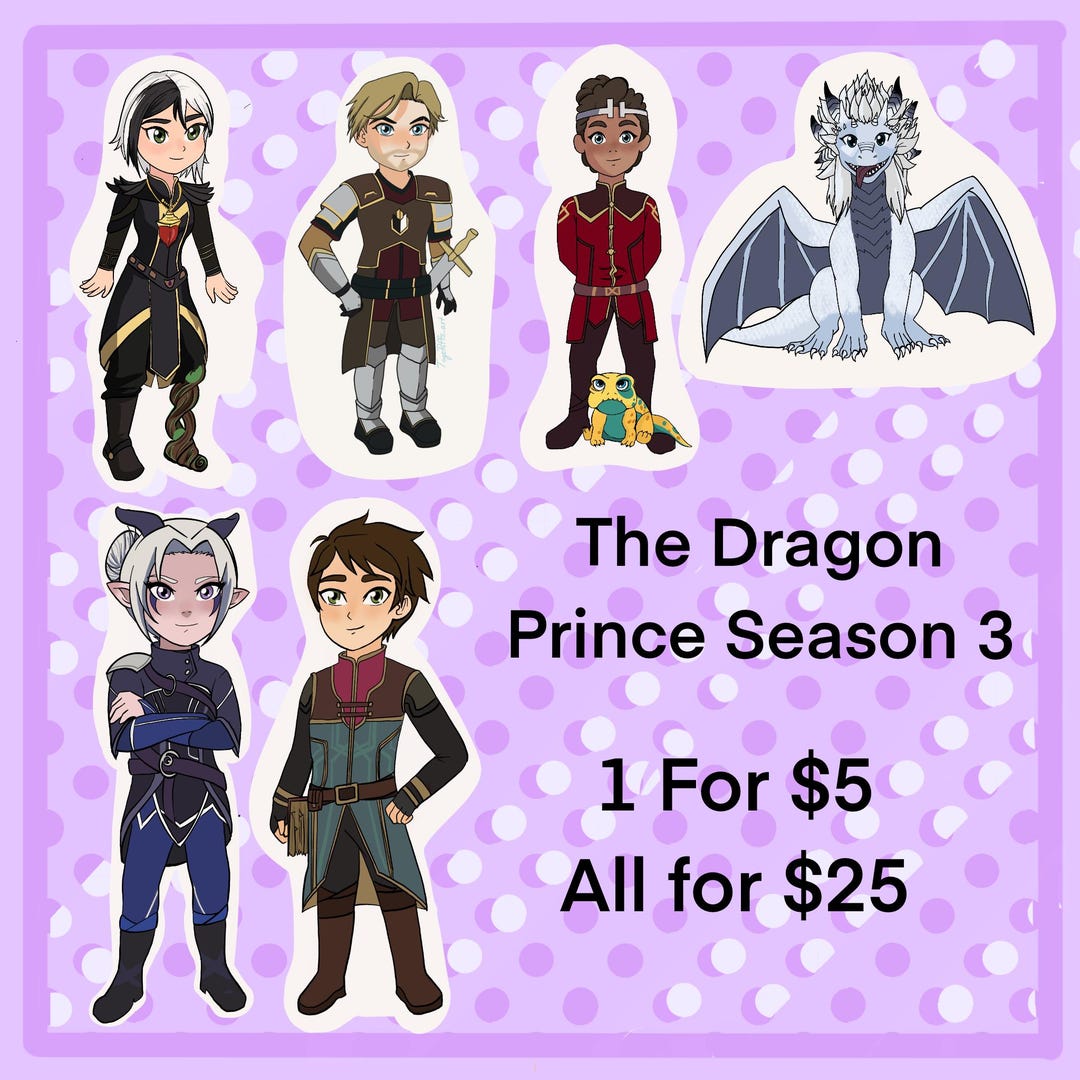 The Dragon Prince Season 3 Stickers - Etsy