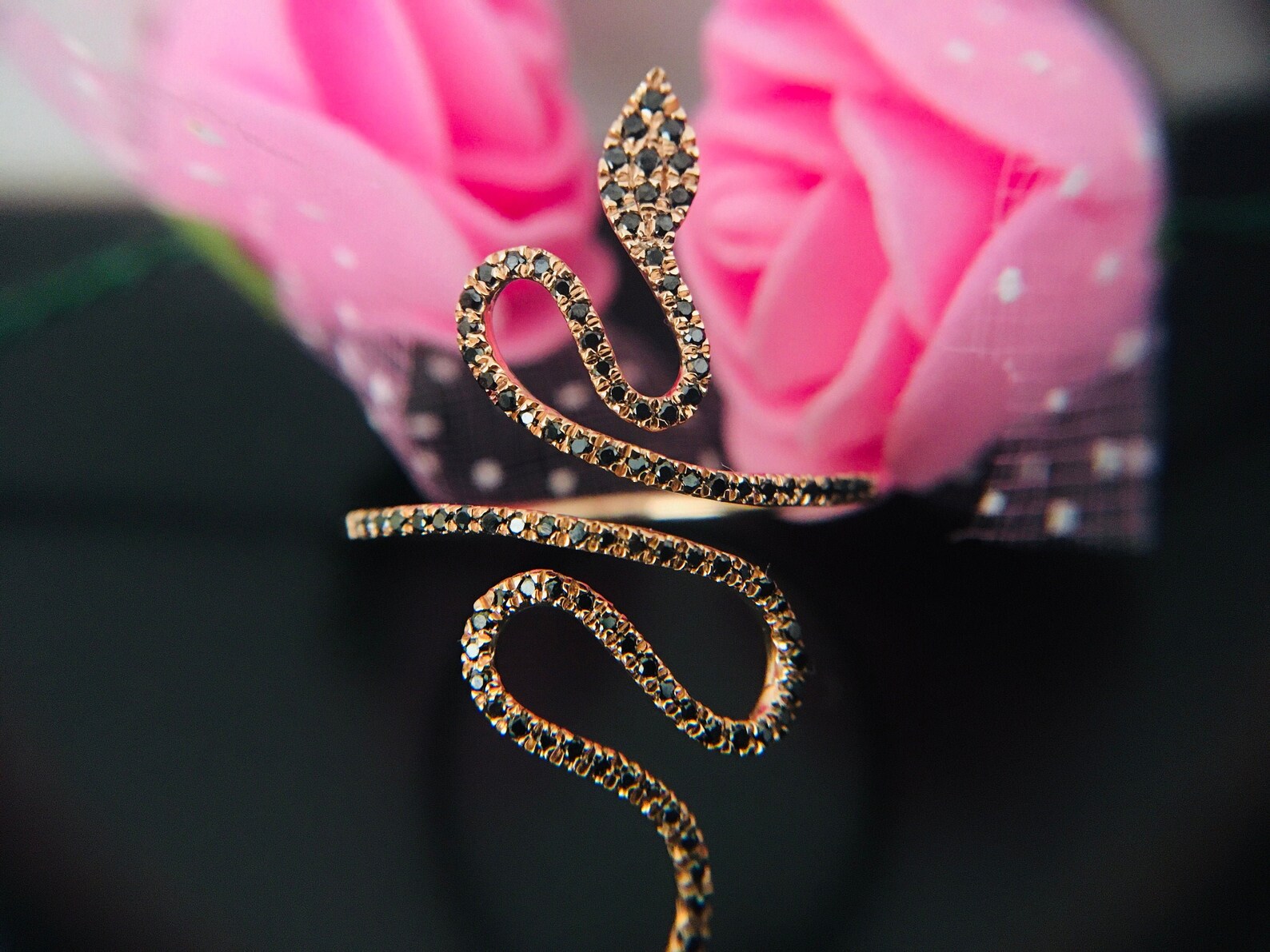 Diamond Snake Ring Snake Ring Serpent Ring Reptile Ring | Etsy