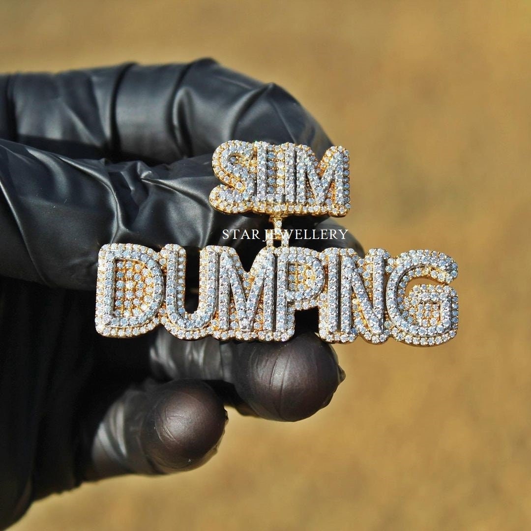 10K Gold Custom Hip Hop Pendant, Custom Moissanite Hip Hop Pendant ...