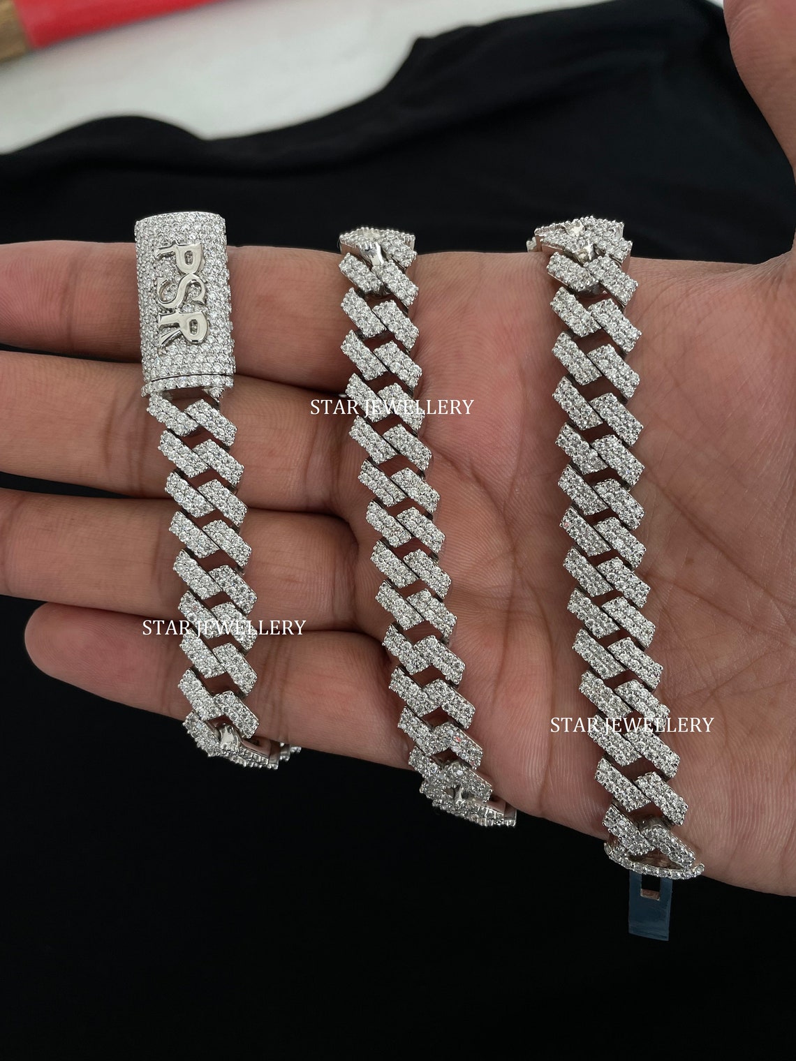 VVS Moissanite Cuban Chain: 12MM Sterling Silver Unisex Necklace - Etsy
