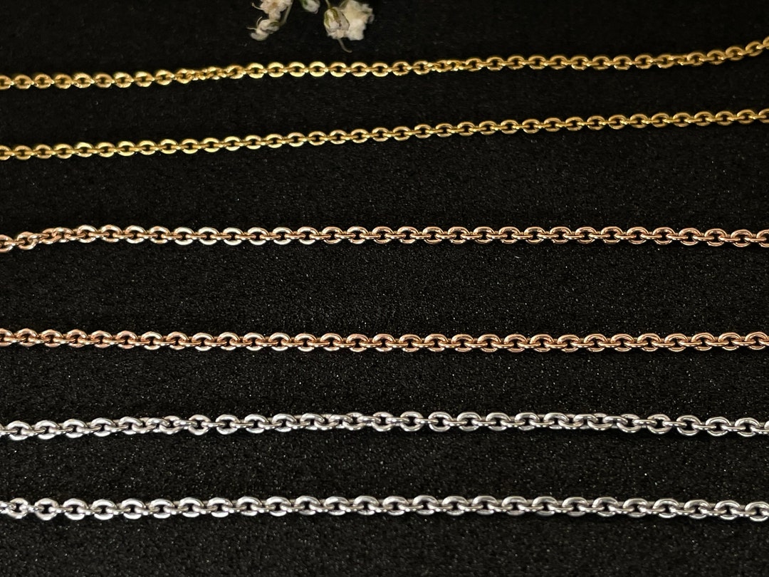 14K Solid Gold Anchor Chain: Heavy Duty Cable Link Necklace - Etsy