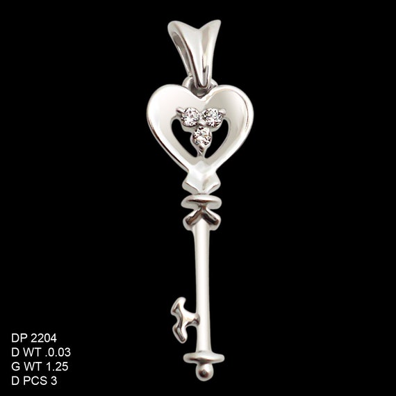 Key Necklace Diamond Key Pendant Key Charm Key Gold - Etsy