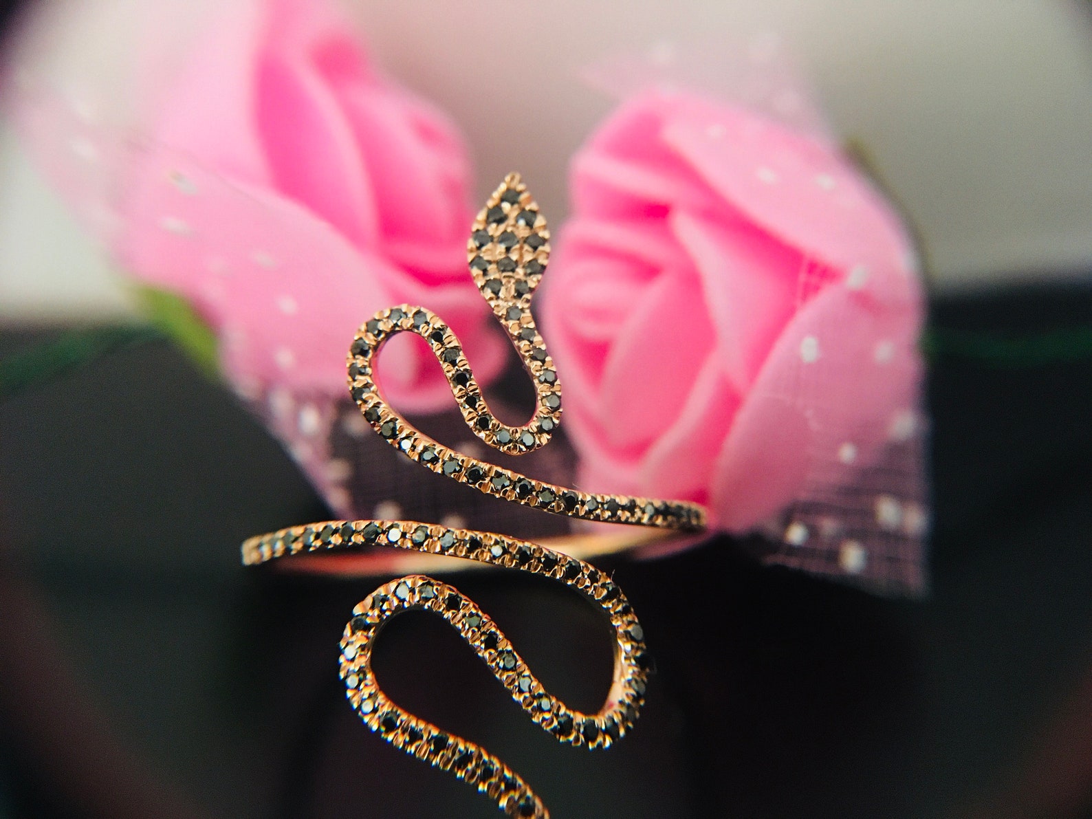 Diamond Snake Ring Snake Ring Serpent Ring Reptile Ring | Etsy