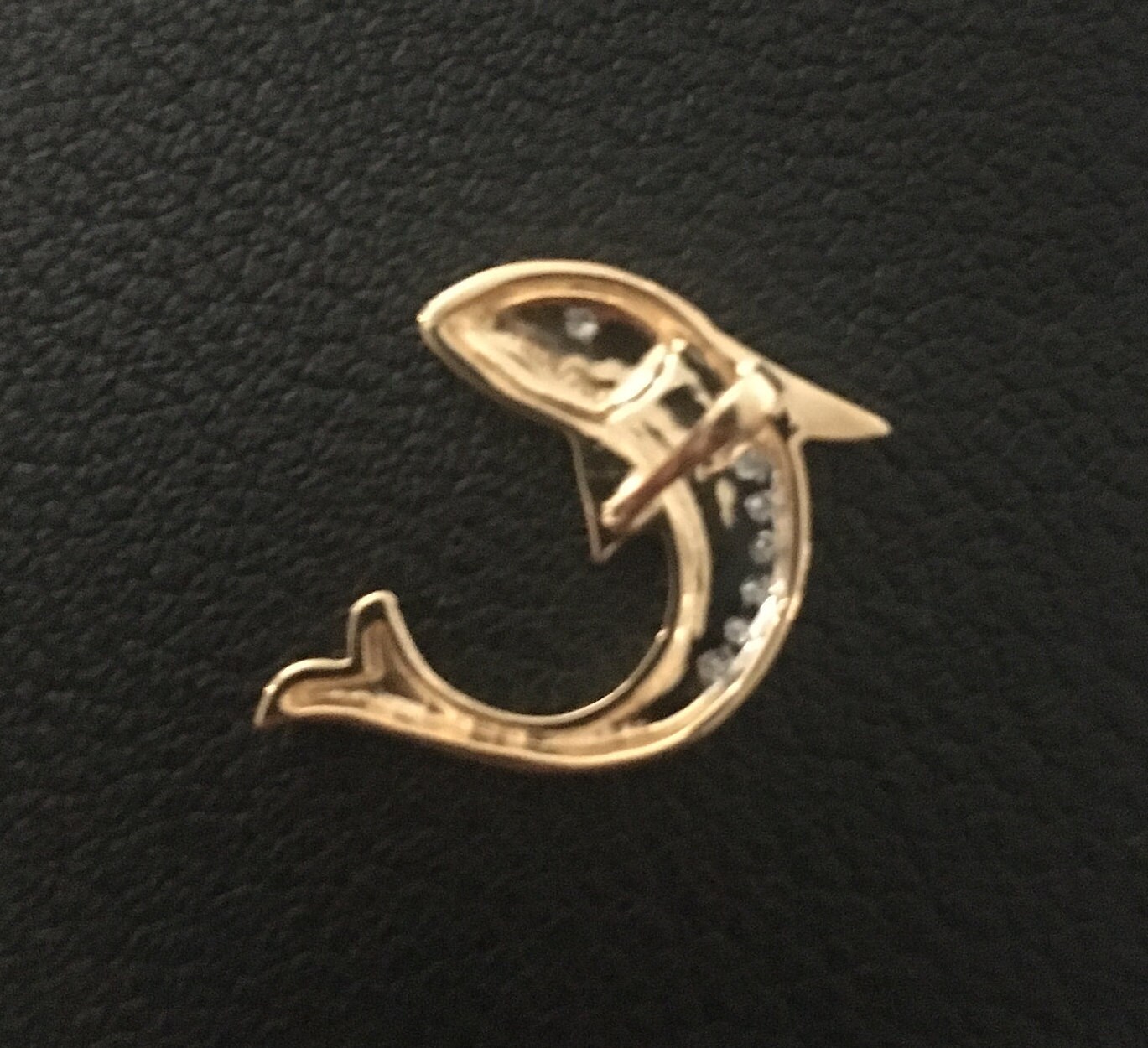 Diamond Fish Pendant Fish Charm Gold Fish Pendant Fish | Etsy