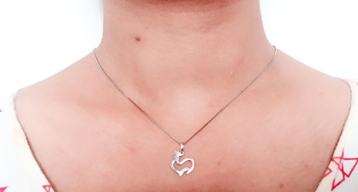 Dainty 14K Gold Diamond Chicken Pendant: Gift for Mom - Etsy