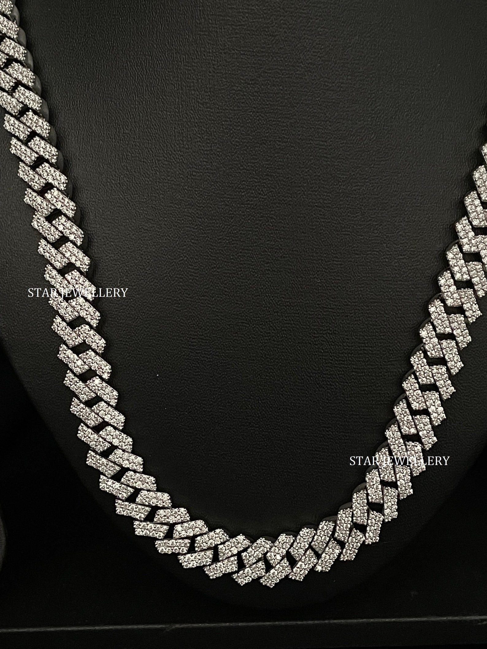 VVS Moissanite Cuban Chain: 12MM Sterling Silver Unisex Necklace - Etsy