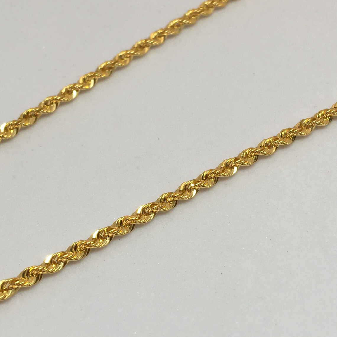 18K Gold Rope Chain Genuine 18K Gold Link Rope Chain 18K - Etsy