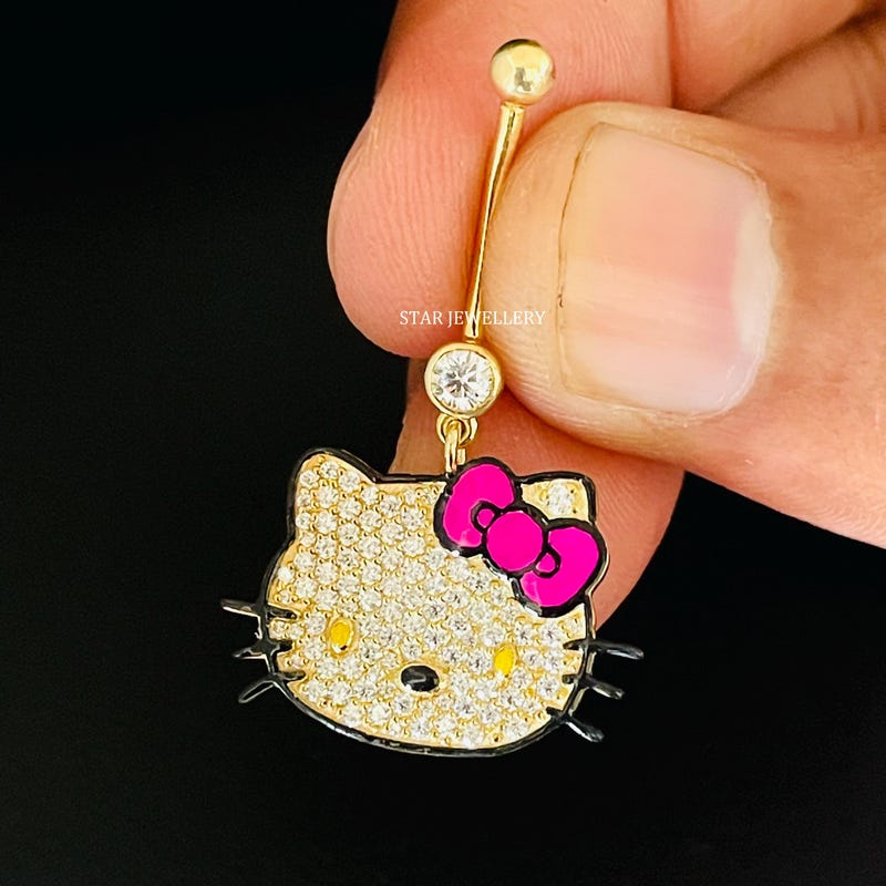 Hello Kittys Belly Ring - Etsy
