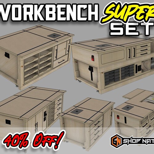 PDF Mobile Project Center Workbench Plans Dewalt Kreg - Etsy Israel