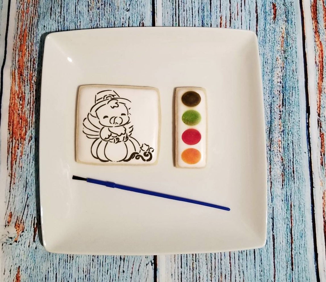 Thanksgiving Cookies PYO turkey Paint Your Own Sugar Cookies - Etsy