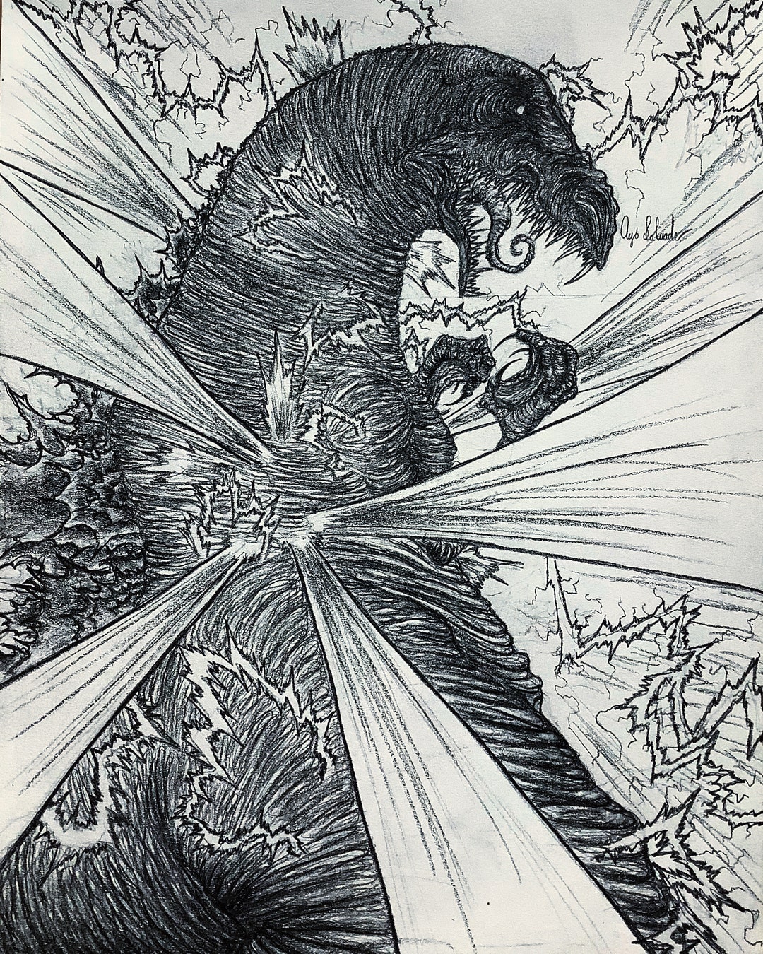Godzilla’s Nuclear Pulse Digital Print. - Etsy