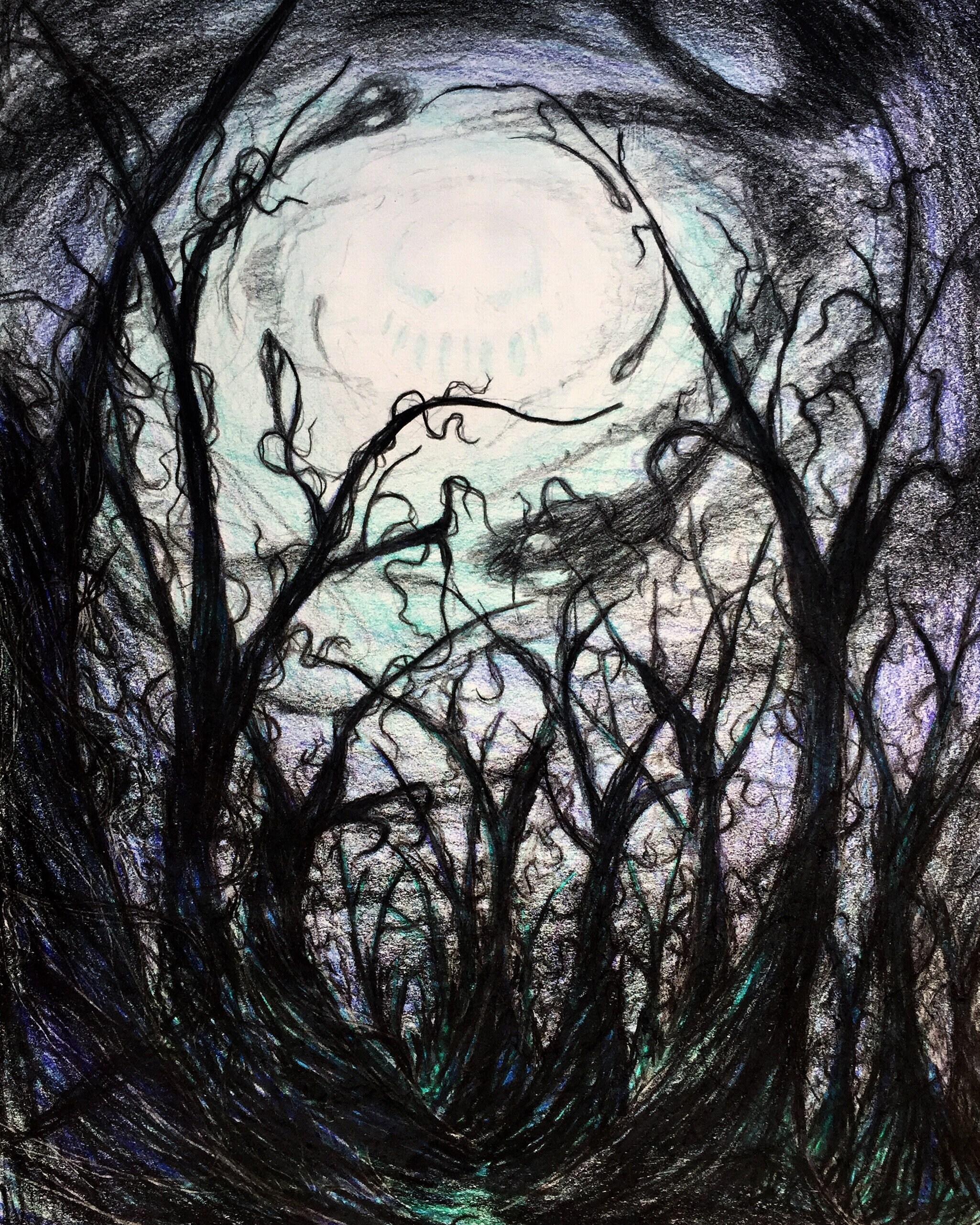 Ghoulish Forest Digital Print. - Etsy