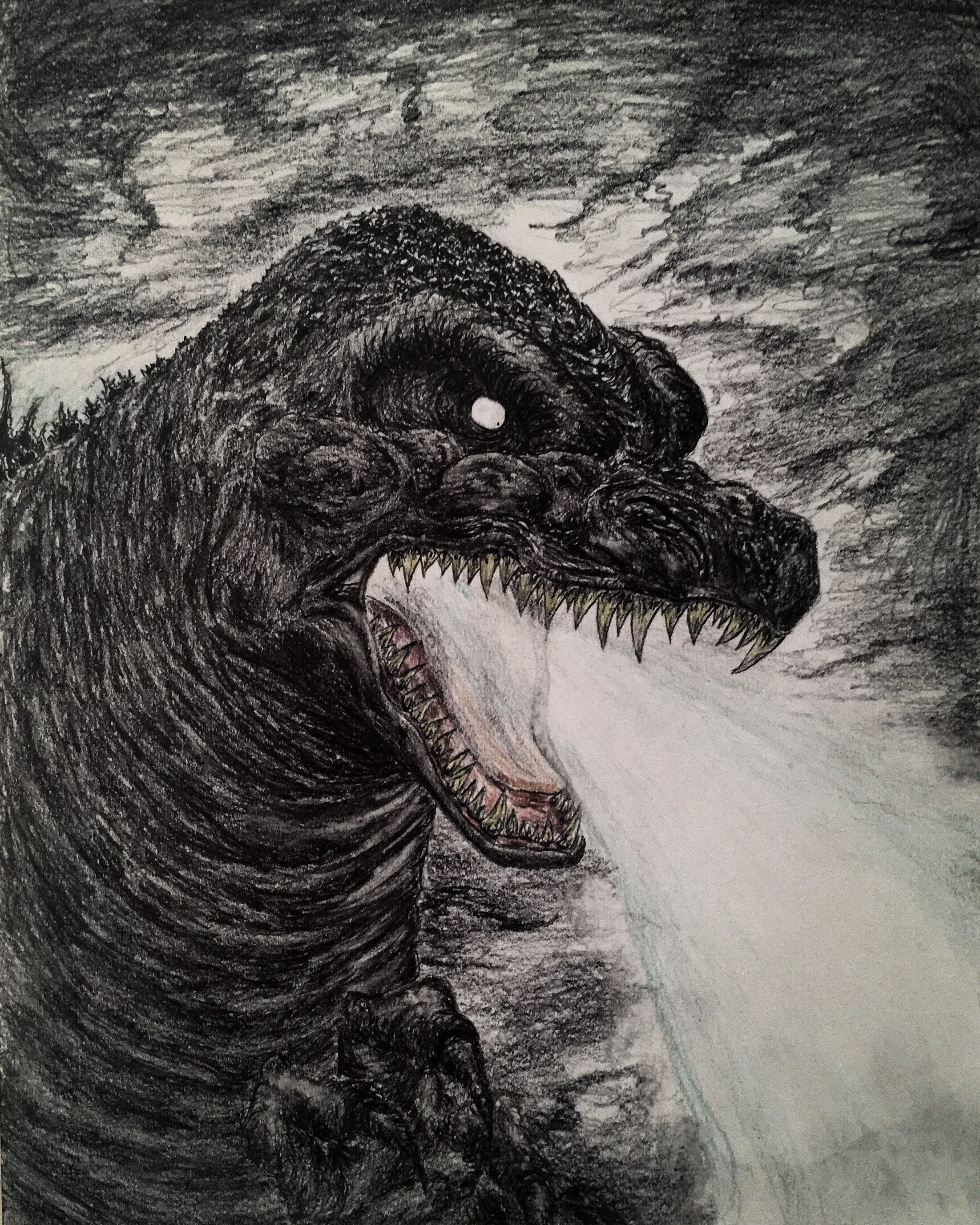 Tim Burton’s Godzilla Digital Print. - Etsy