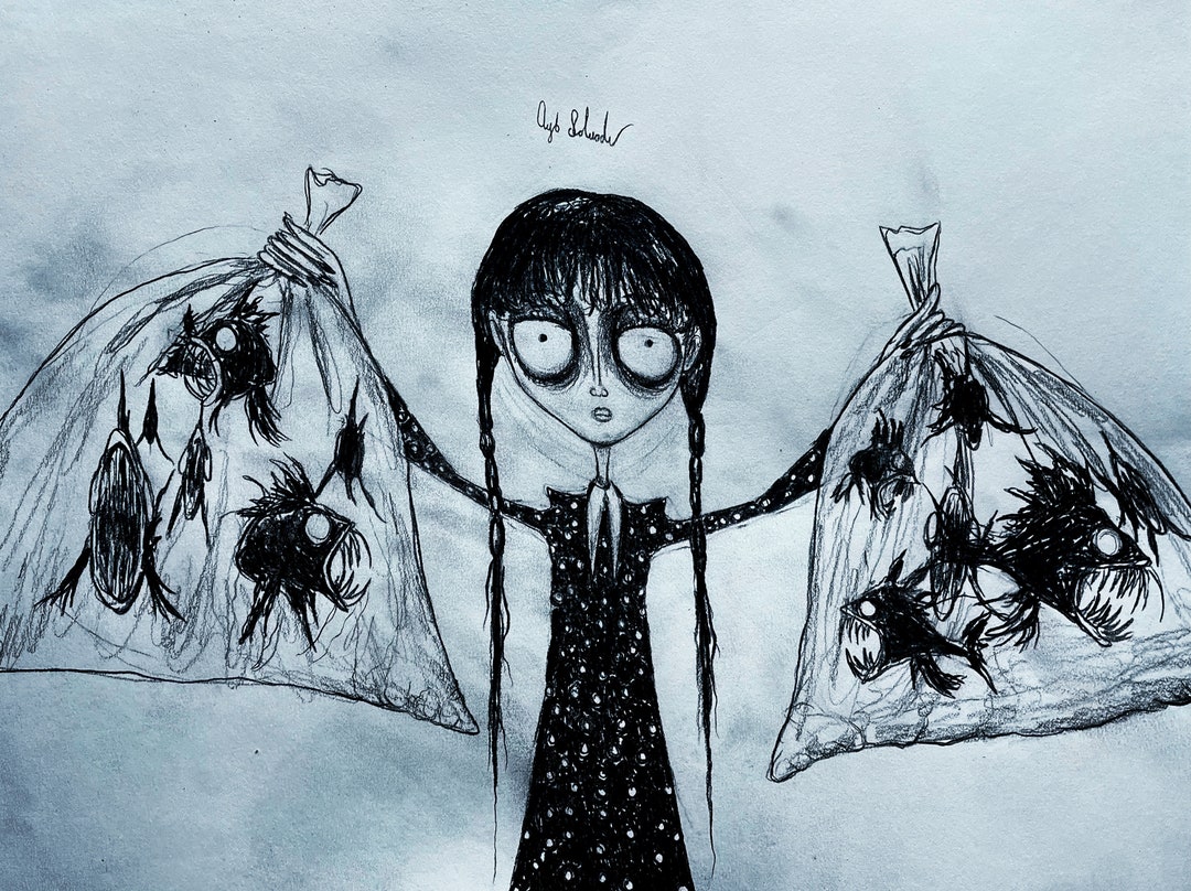 Wednesday Addams Digital Print. - Etsy