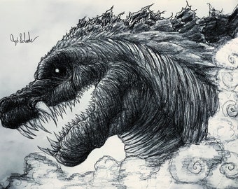 Shin Godzilla winged - Etsy