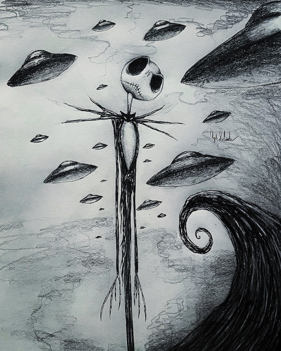 Nightmare Before Christmas/ Mars Attacks Crossover Digital - Etsy Australia