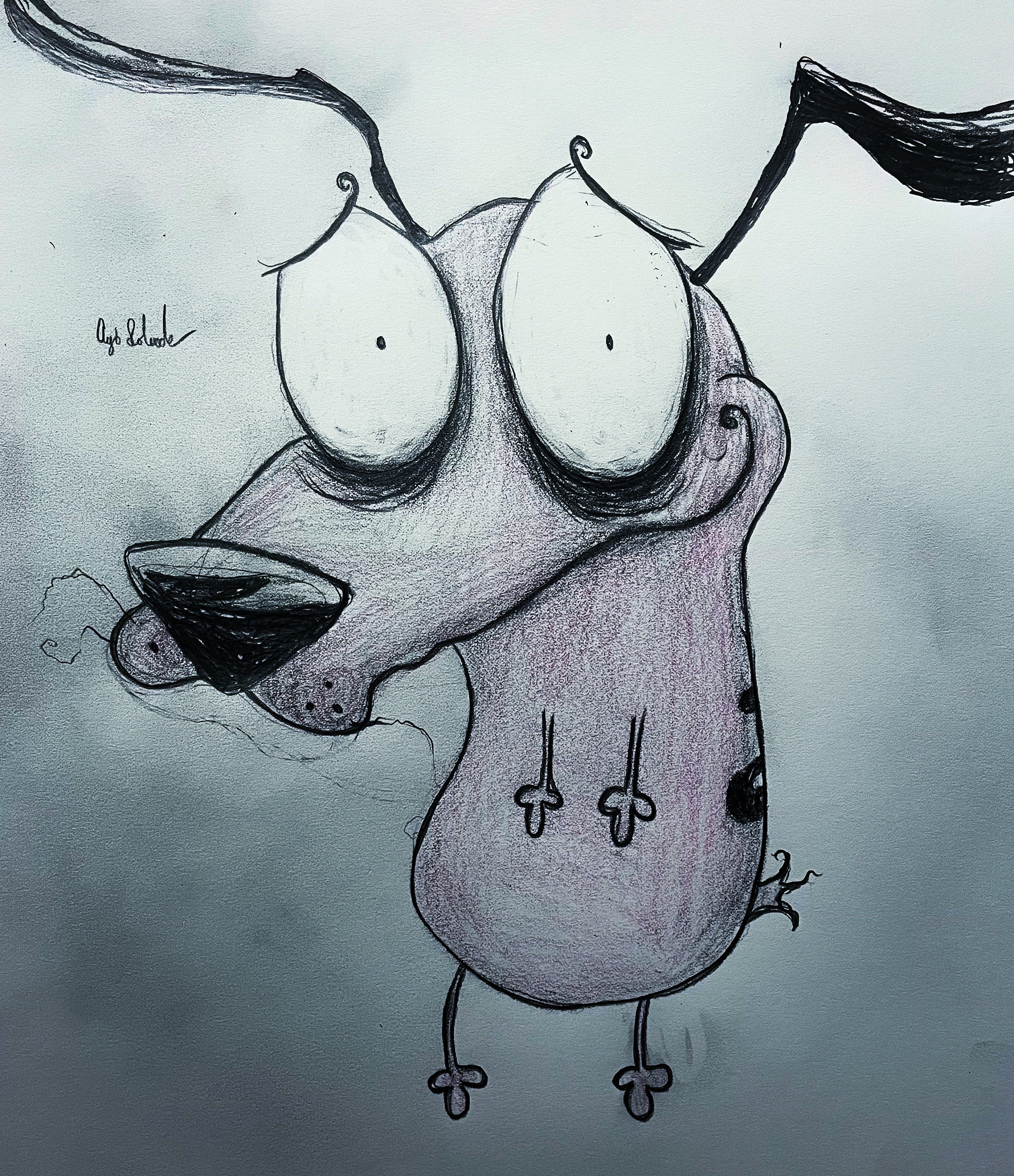 Courage the Cowardly Dog Digital Print. - Etsy