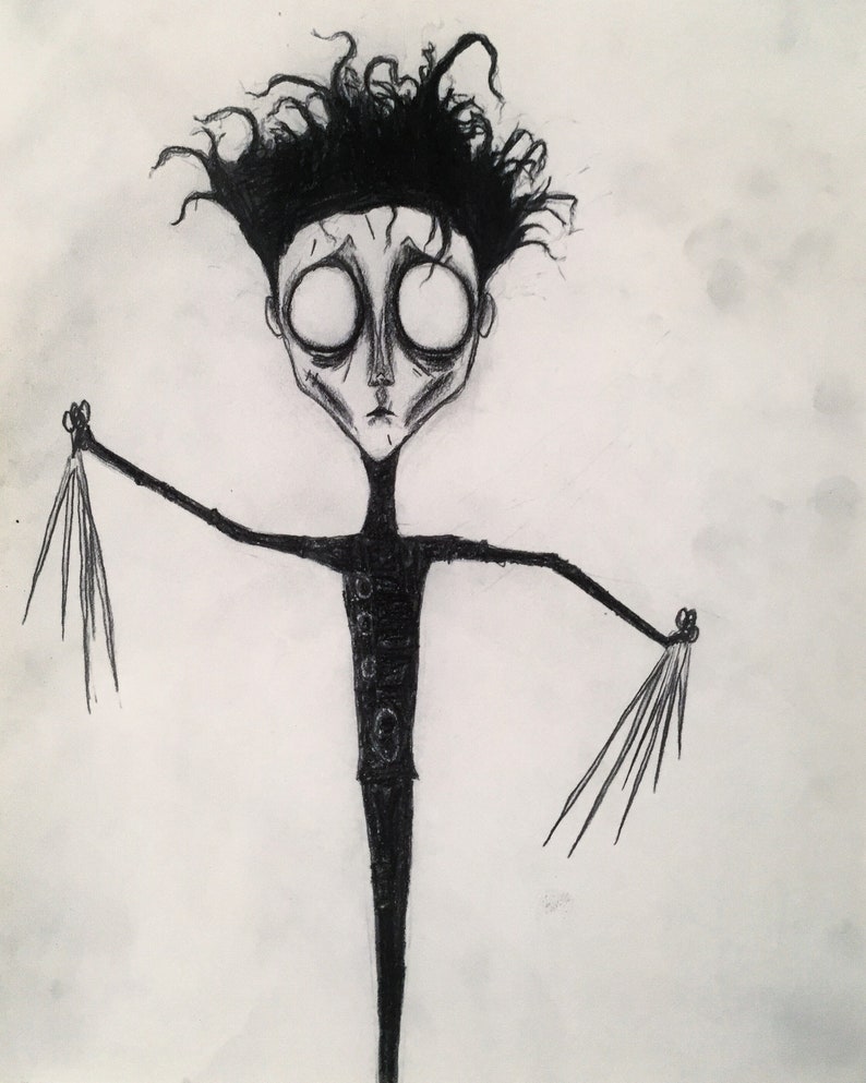 Edward Scissorhands Digital Print. - Etsy