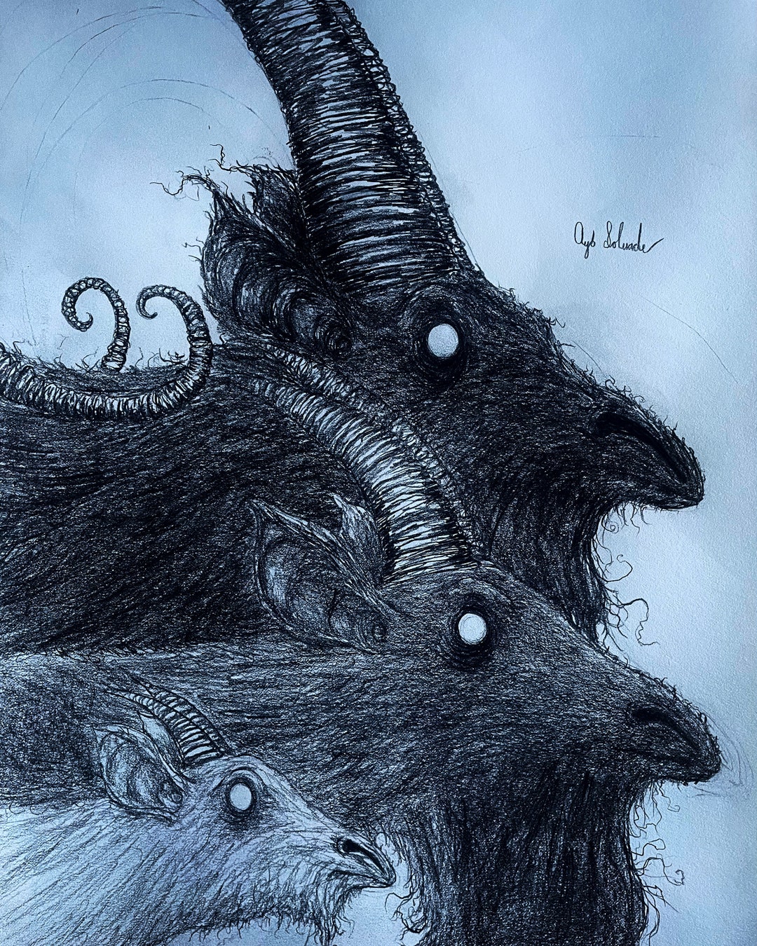 The Three Billy Goats Gruff Digital Print. - Etsy