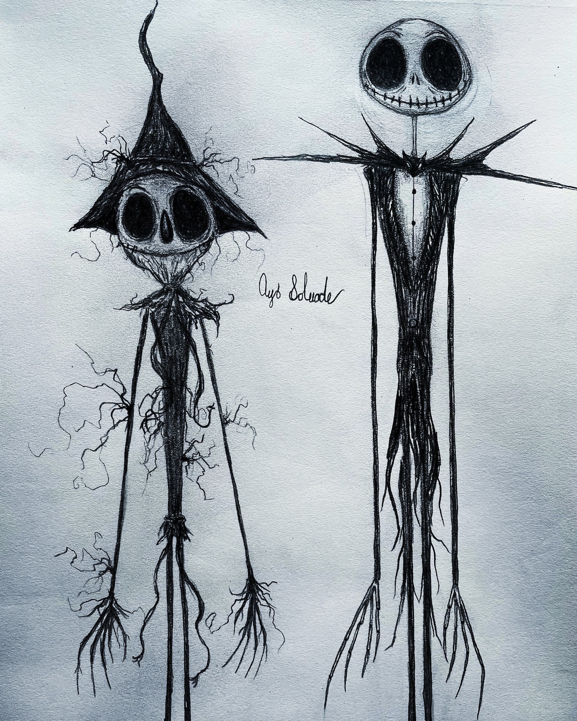 The Scarecrow Meets Jack Skellington Digital Print. - Etsy