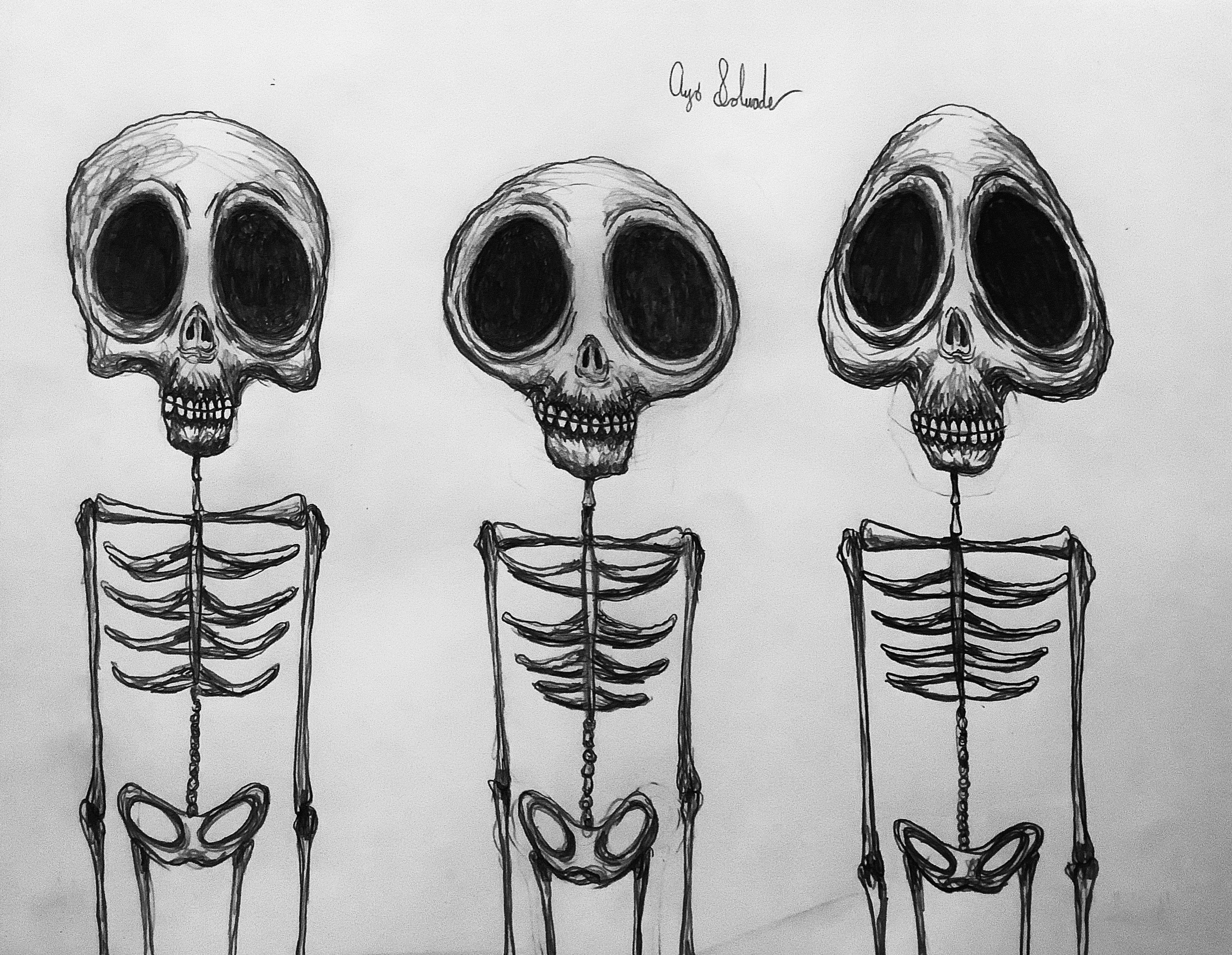 Spooky Scary Skeletons Digital Print. - Etsy