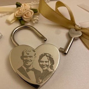 Custom Personalized Photo Padlock, Engraved Padlock, Love Lock, Couples ...