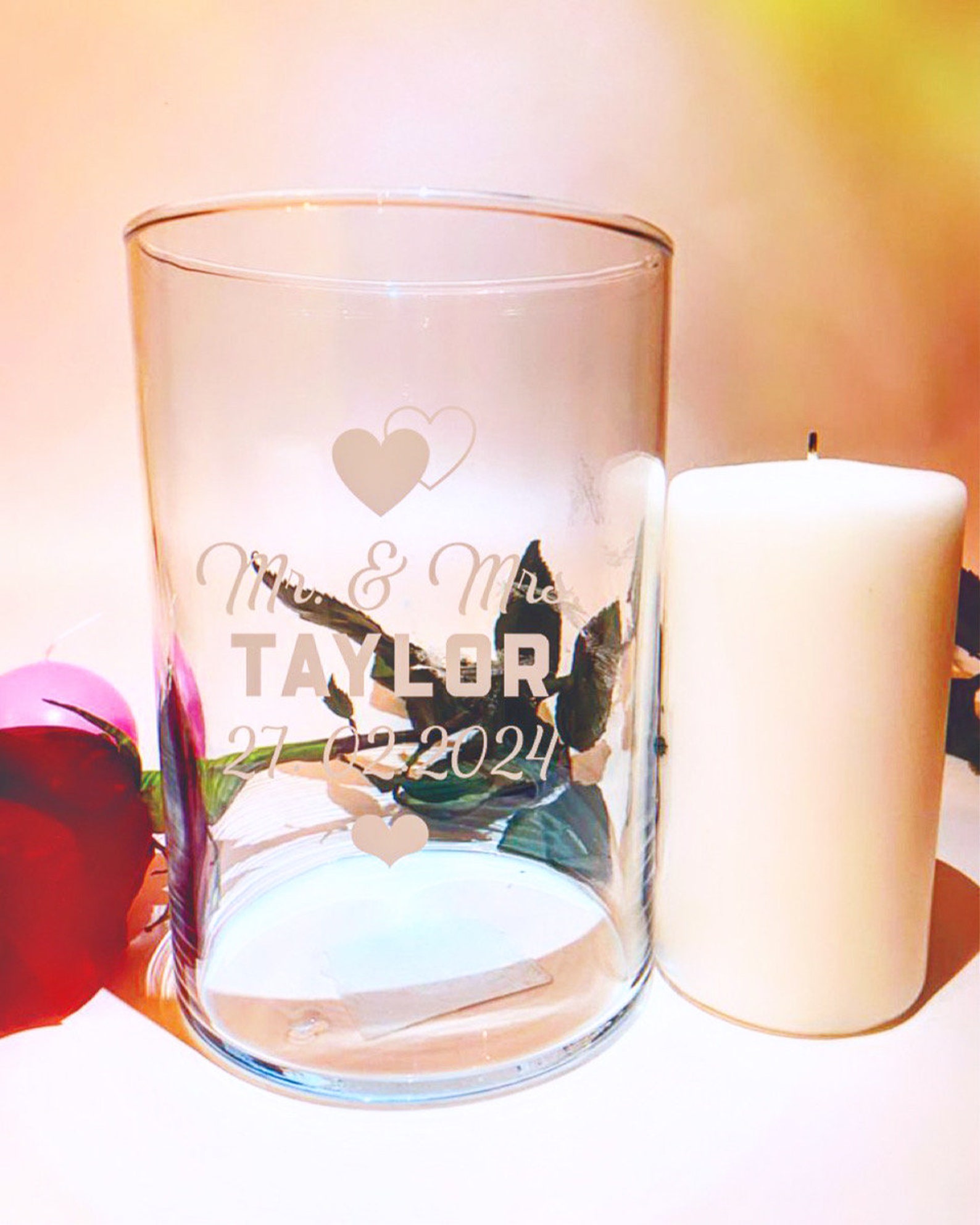 Personalized Engraved Glass Vase, Wedding Anniversary Gift - Etsy