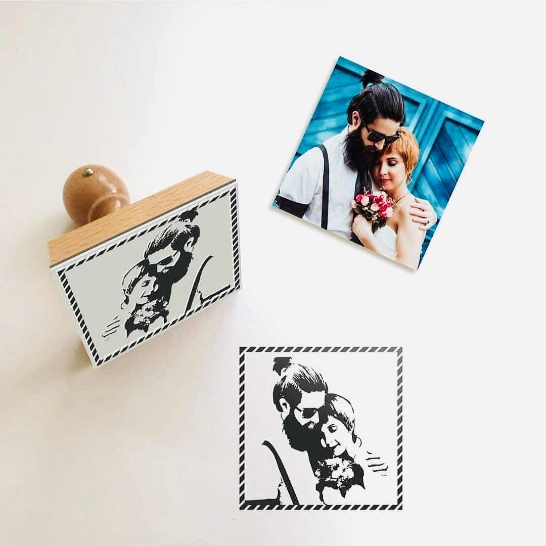 Stamp Picture Custom Photo Stamp Portrait Rubber Stamp Face - Etsy