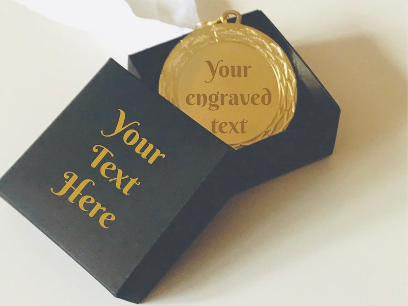 Laser Engraved Medal in Personalized Gift Box , Personalized Medals ...