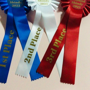 Custom Award Ribbon Rosette Personalized Gift Personalized - Etsy