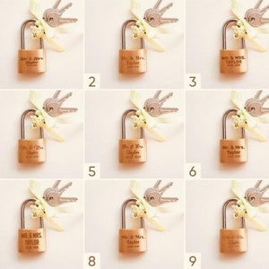 Custom Personalized Padlock, Engraved Padlock, Love Lock, Couples Gift ...