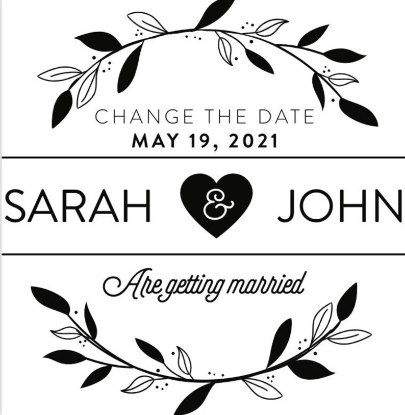 SAVE THE DATE Stamp Custom Save the Date Stamp Wedding - Etsy